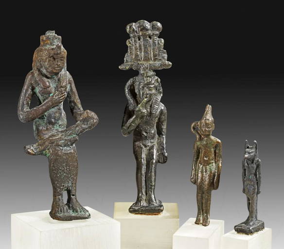 Collection Of Bronze Statuettes.