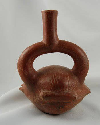 Aaca Moche Vessel In Image Of Shell Peru