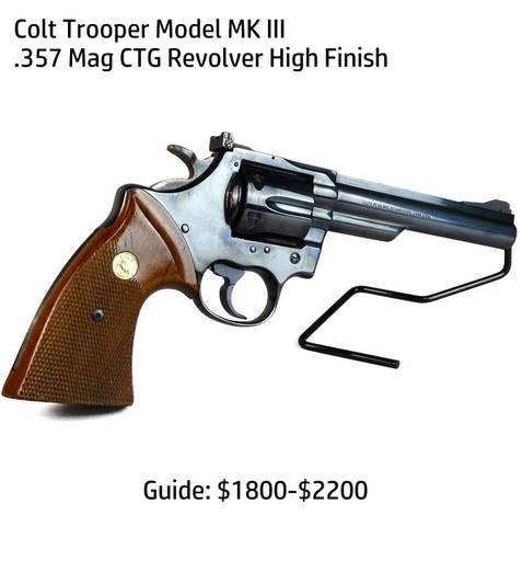 Colt Trooper Model Mk Iii .357 Mag Ctg Revolver