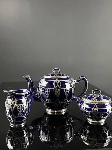 Ornate Silver Overlayed Lenox Tea Set Dark Blue (#0042) on Jan 08, 2023 ...