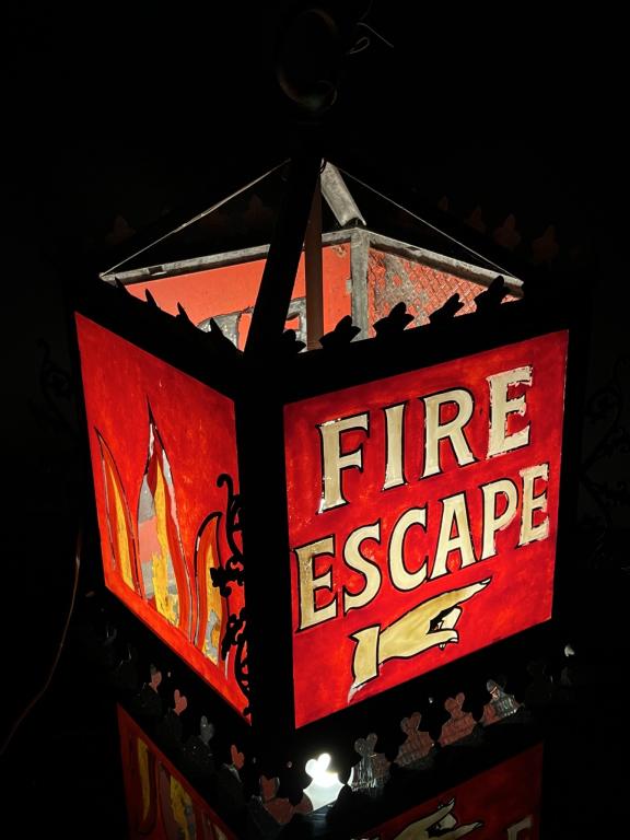 Turn Of The Century Lighted Fire Escape Sign