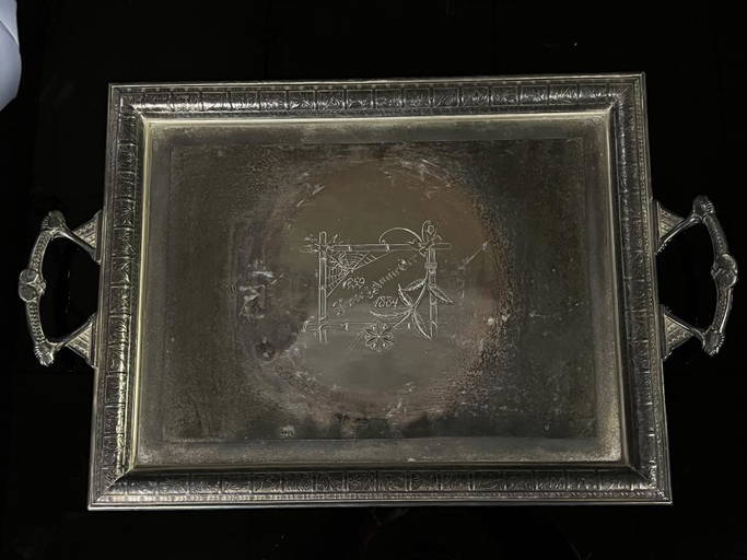 Pairpoint Spider Silver Plated 1884 Tray