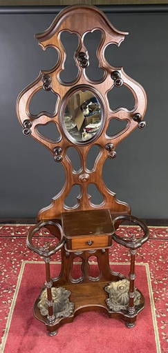 Victorian Ornate Hall Tree w/ Cast Iron inserts (#0190) on Jan 29, 2023 ...