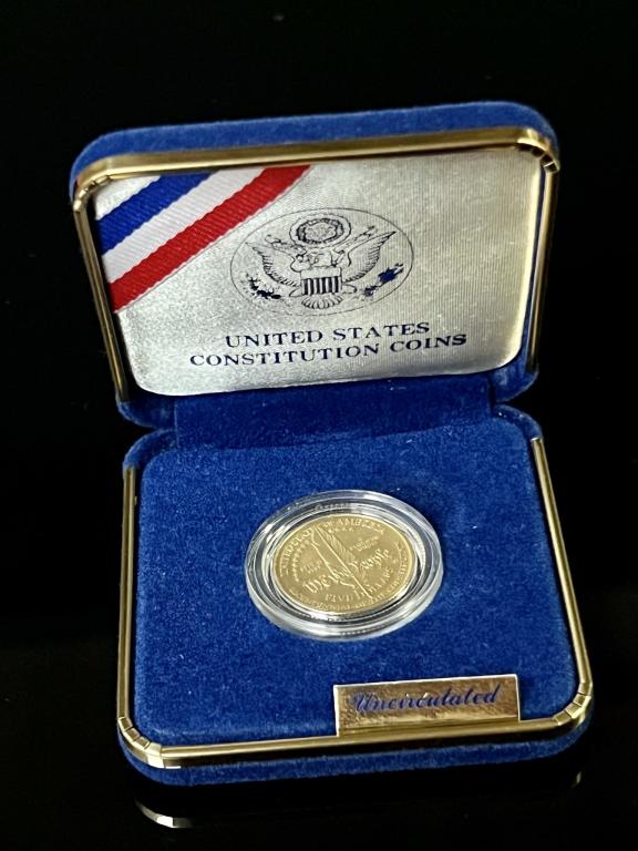Gold 1987 United States Constitution Coin Auction
