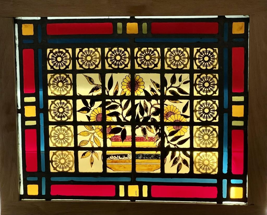 1880's Aesthetic Movement Stained Glass Window Auction