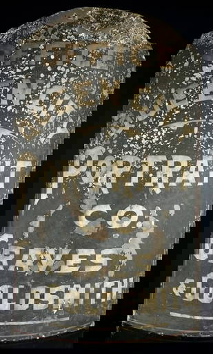 1880's Curved Tin Photography Goldsmith Trade Sign