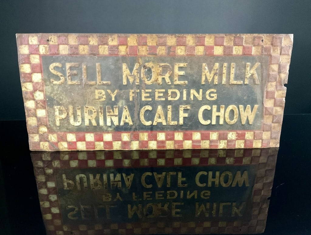 Purina Calf Show Milk Farm Sign Auction