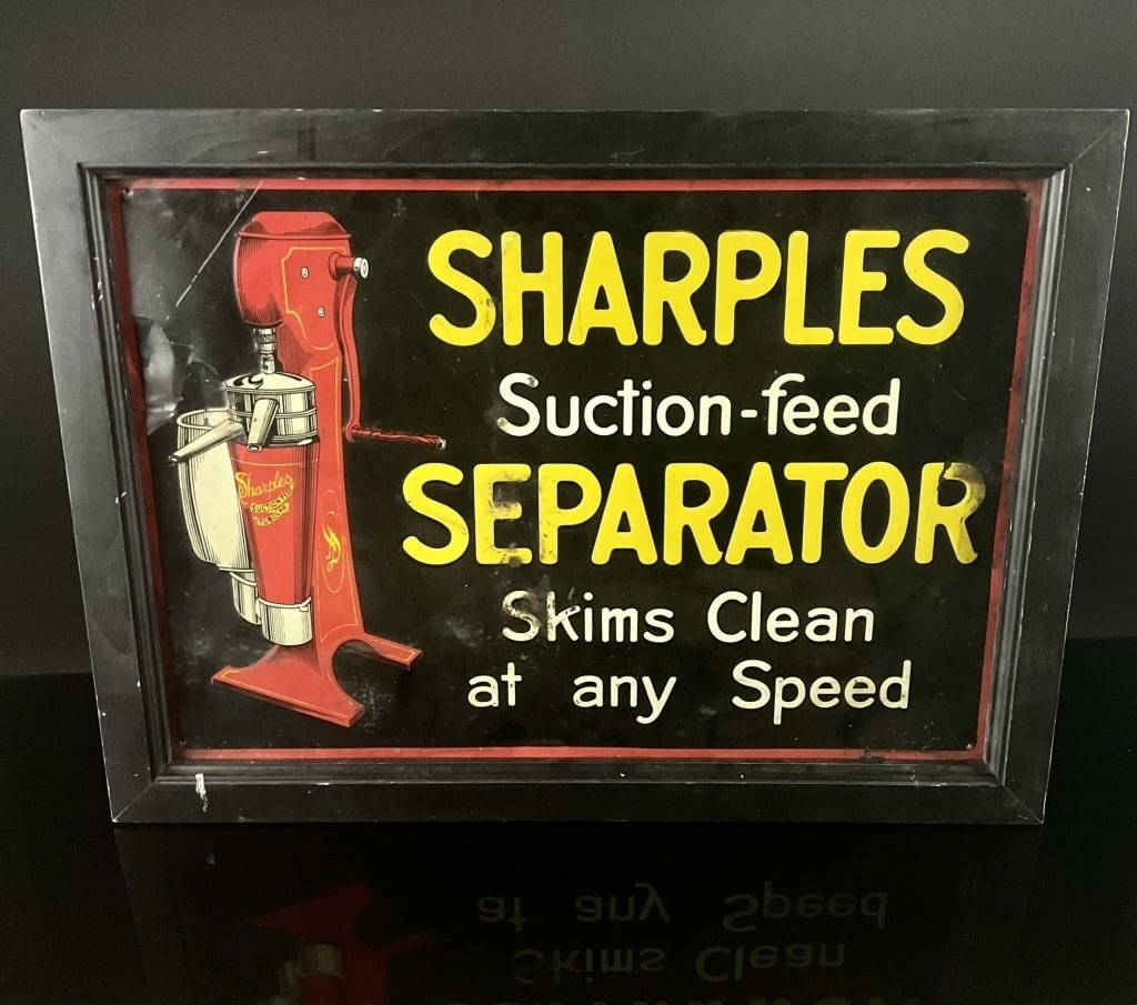 Framed Sharples Separator Farm Sign Auction