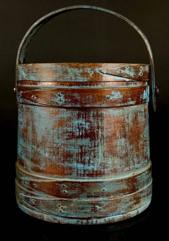 Fingered Primitive Robin Egg Shell Blue Furkin Auction