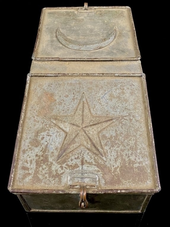 1800's Antique Metal Masonic Voting Box Auction