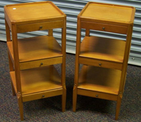 Pr 3 Drawer French Style Side Tables
