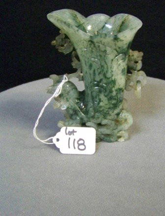 Spanish Jade Rooster Vase