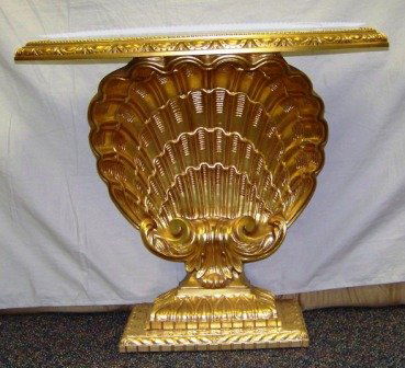 Vintage Clam Shell Console