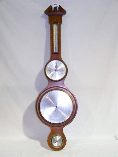 Vintage Mahogany Salem Barometer / Clock