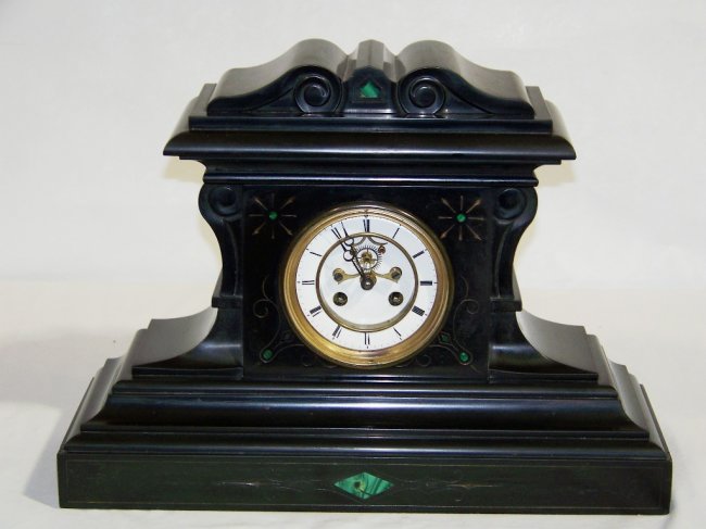 J.Marti & Cie Medaille de Bronze & Slate Mantle Clock : Lot 118