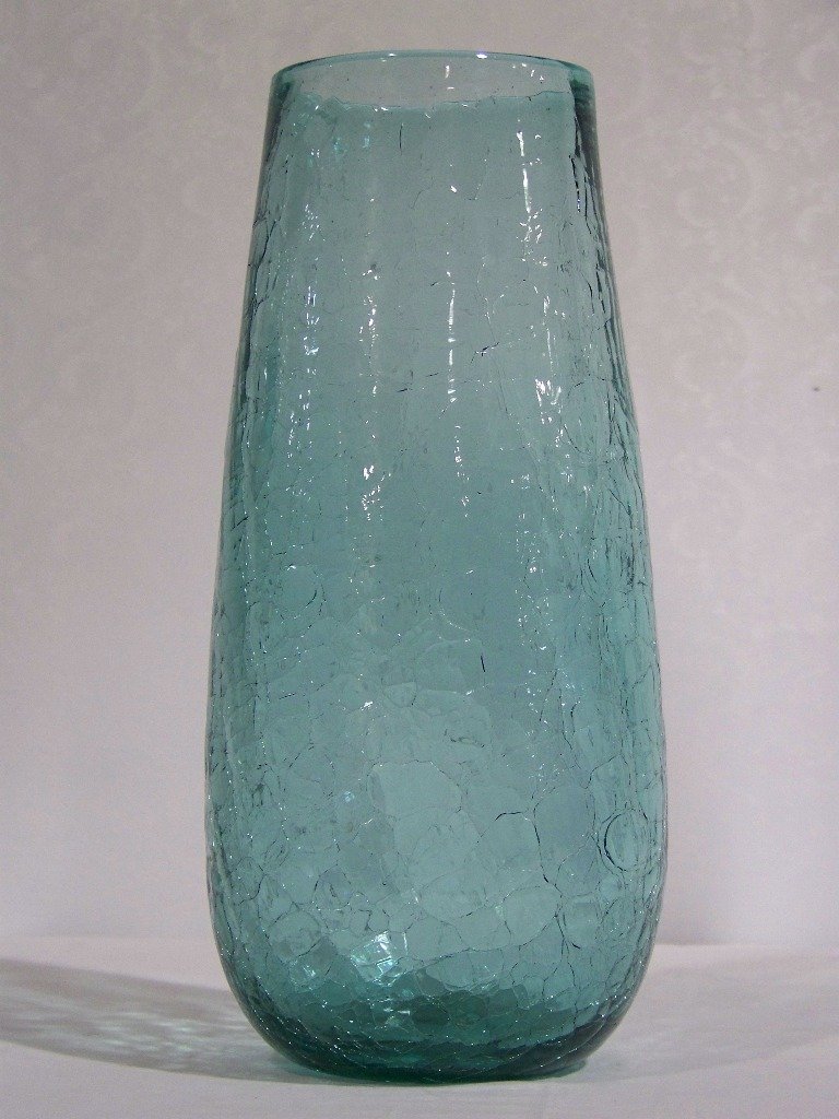 Early Blenko Crackle Glass Vase 12 1/2" Tall - Jun 22, 2013 | K&M ...