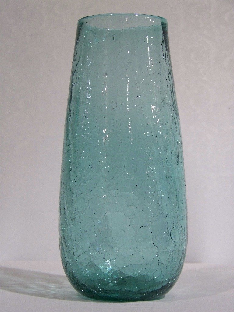 Early Blenko Crackle Glass Vase 12 1/2" Tall - Jun 22, 2013 | K&M ...