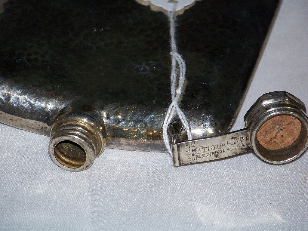 Vintage Hand Hammered Silver Flask by Apollo