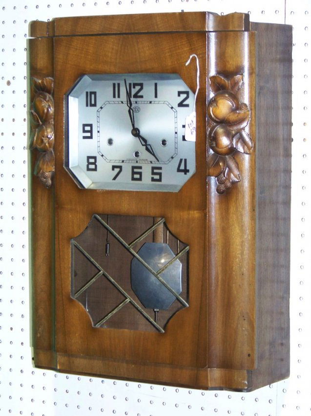 19th C. French Ornate ODO Chime Wall Clock : Lot 69
