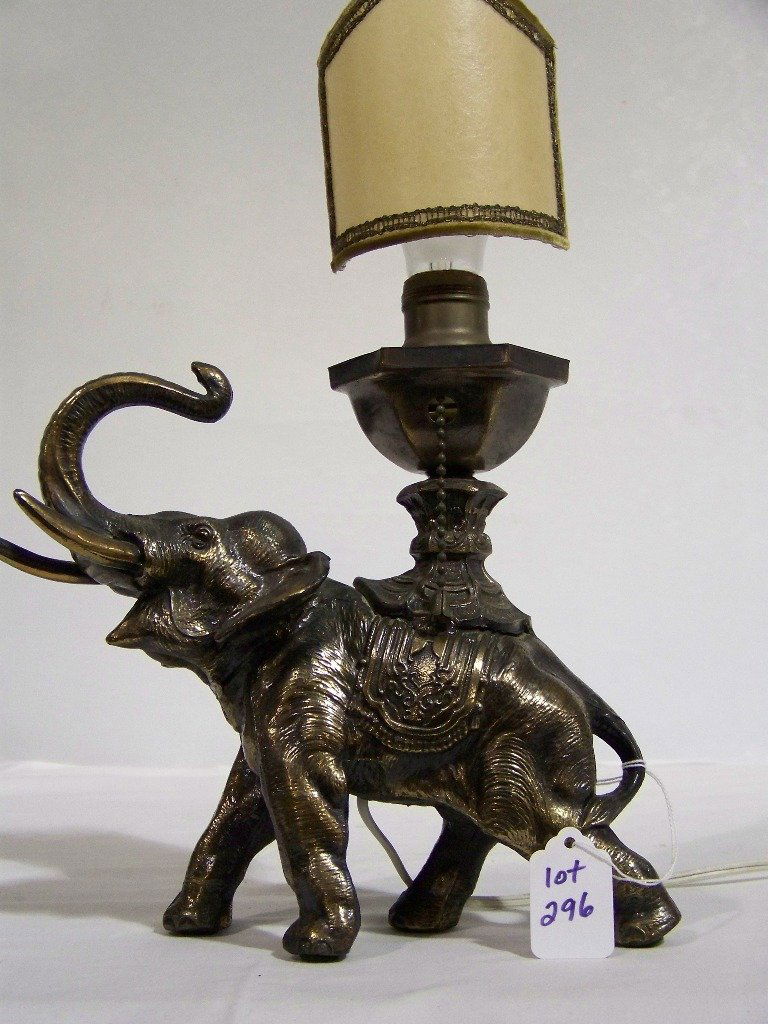 Vintage Arabian Style White Metal Elephant Lamp - Jun 22, 2013 | K&M ...