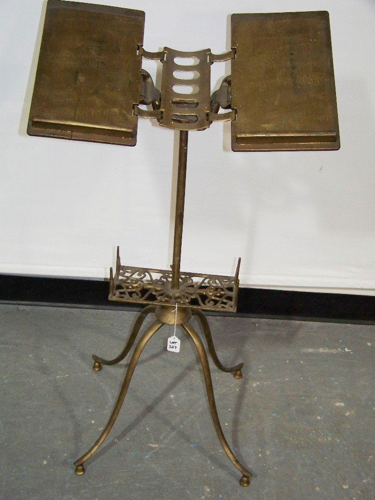 Antique Iron Folding Book Stand