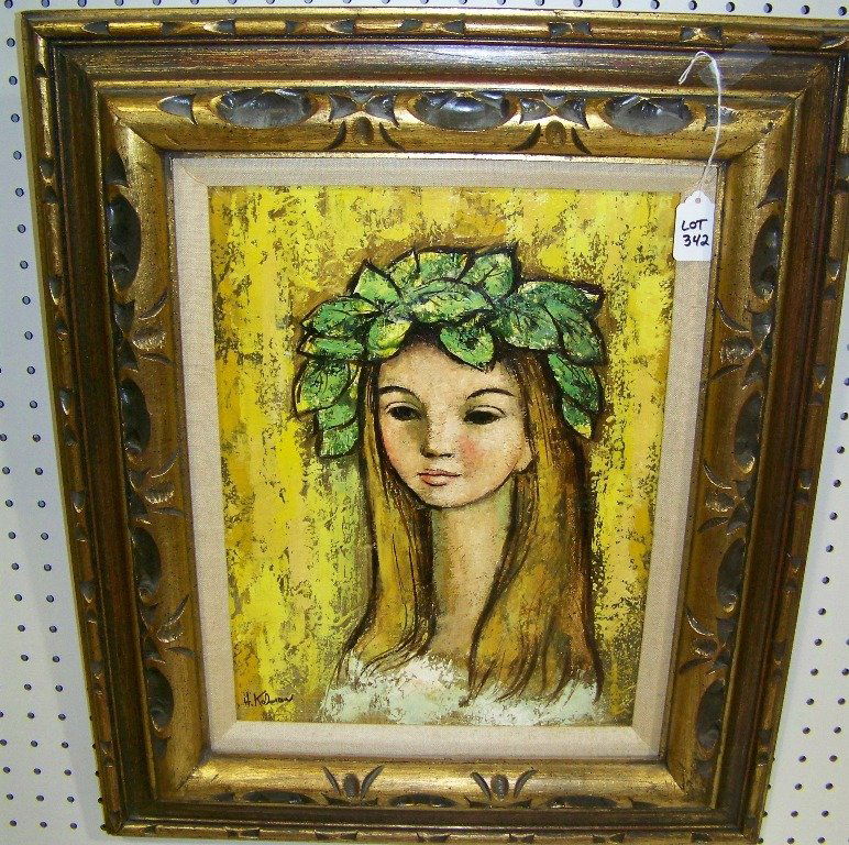 H. Kalman (FRENCH, )Oil of Young Lady