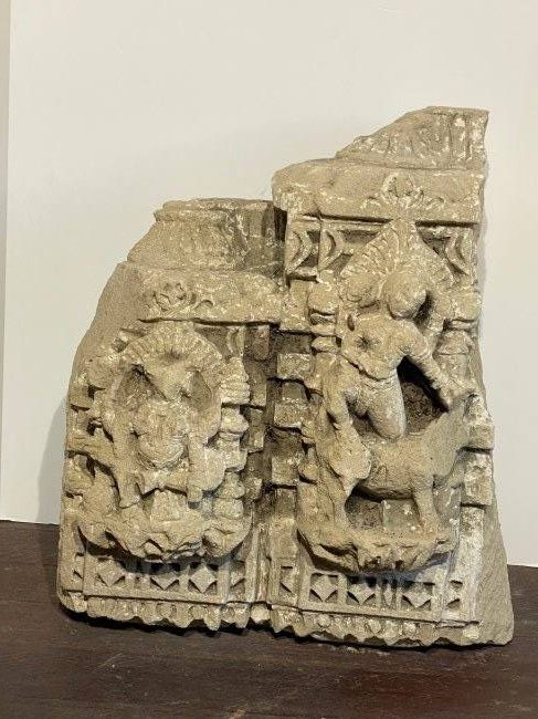 Rare Indian Hindu Stone Temple Carving Artifact