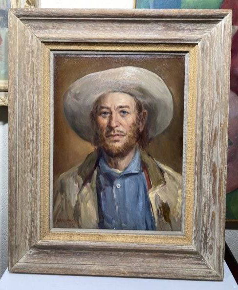 Juan Menchaca Oil Painting Of James Bridger Rare Texas Artist Signed ...