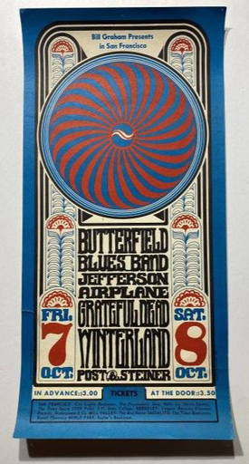 1966 Bg 30 Grateful Dead Butterfield Blues Jefferson Airplane ...