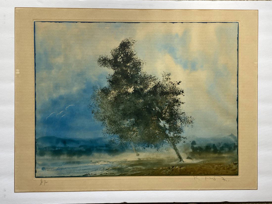 Kaiko Moti Trees Etching Limited Edition Auction
