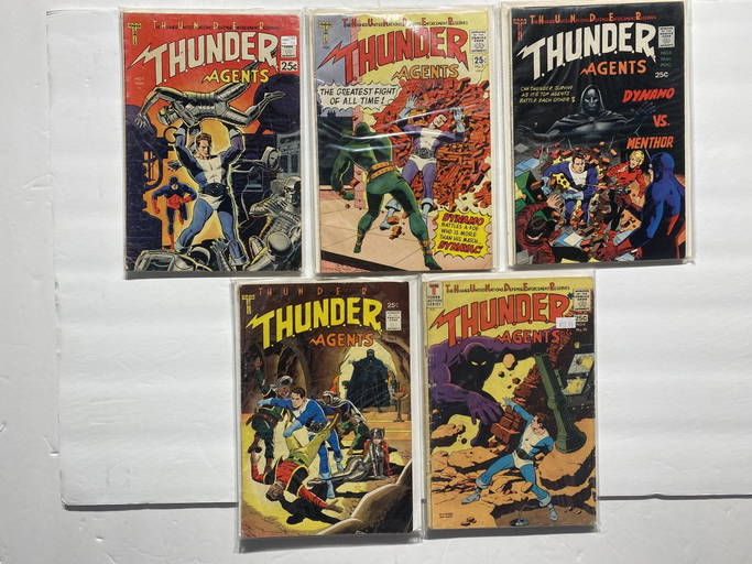 Thunder Agents Comics Numbers 1,2,3,4 & 10