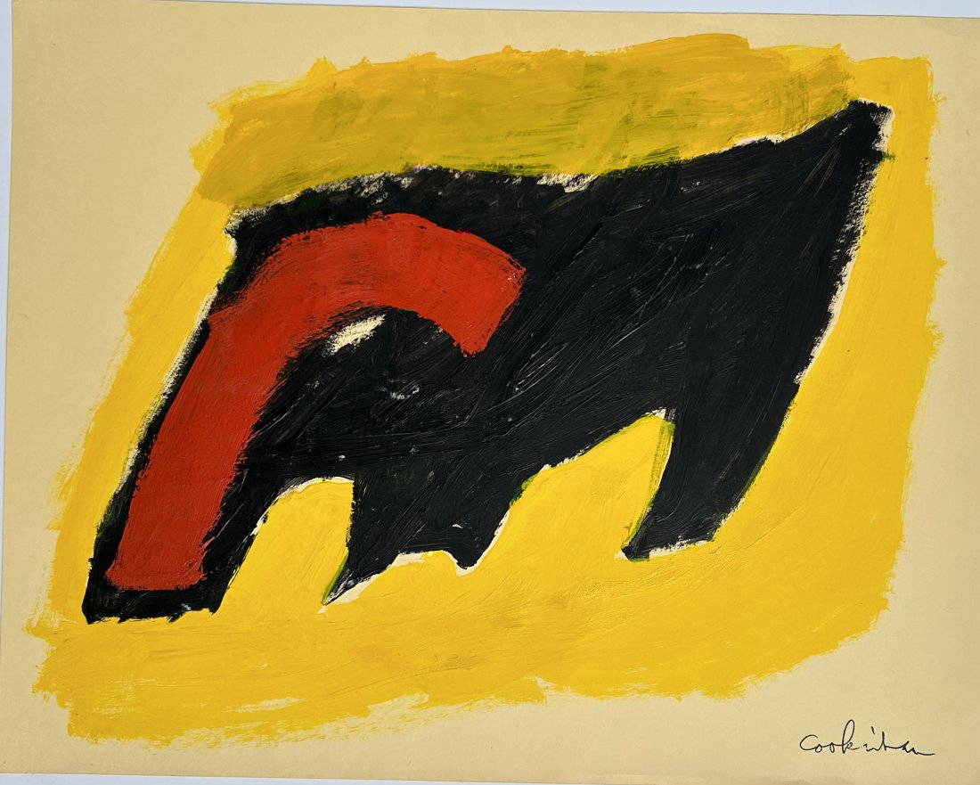 Michael Dee Cookinham Original Abstract Mixed Media On Paper Auction