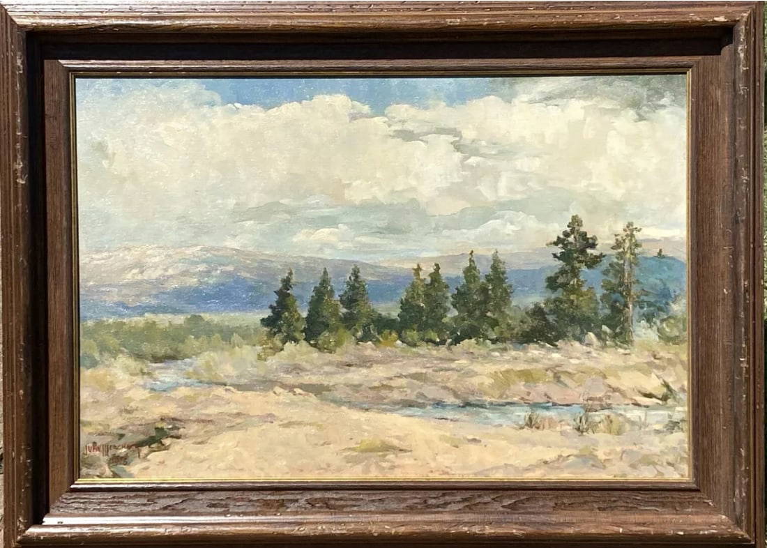 Juan Menchaca Rare Large Landscape Oil Painting Signed 1975 Wpa Artist ...