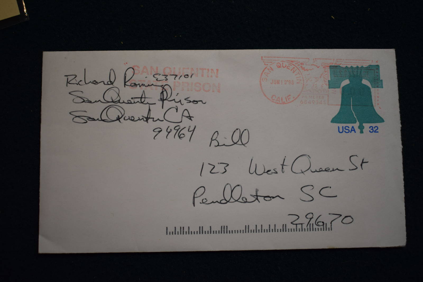 Richard Ramirez Serial Killer Signed Letter And Envelope Auction