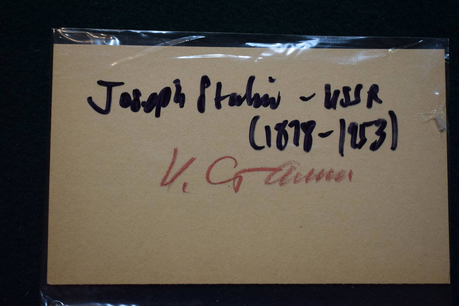 Joseph Stalin Ussr Signed 3x5 Paper W Coa Auction