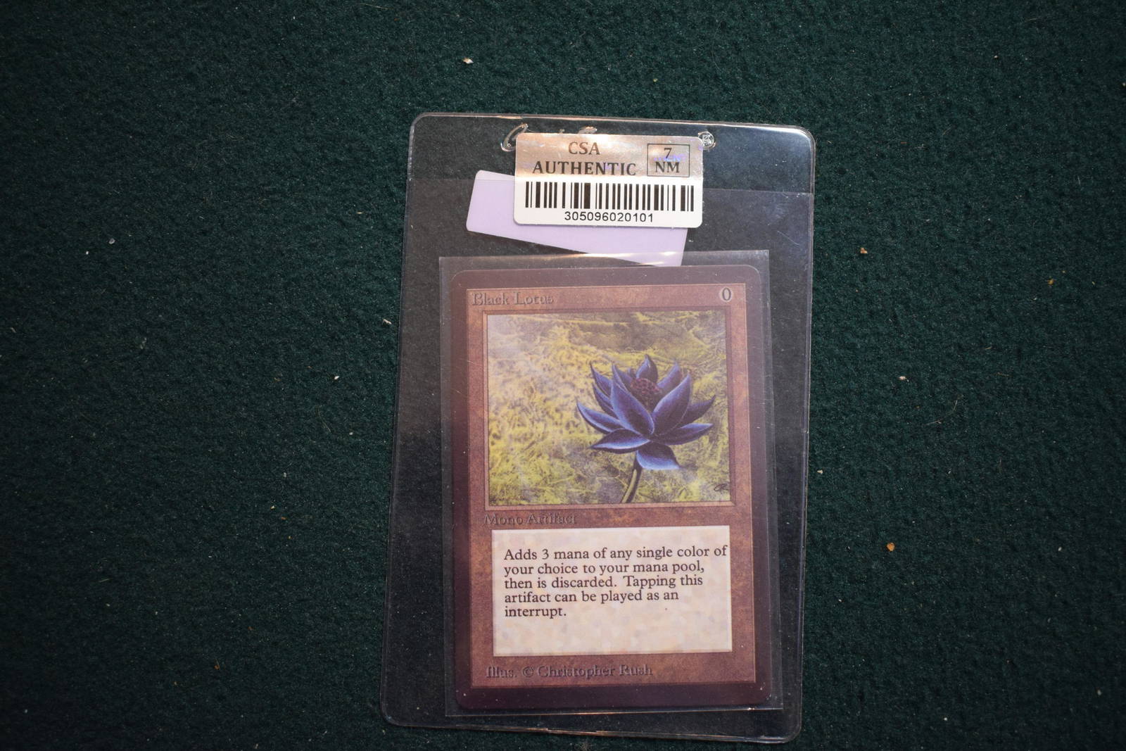 Mtg: Beta Black Lotus Magic The Gathering Card Power Nine. Graded 7 No ...