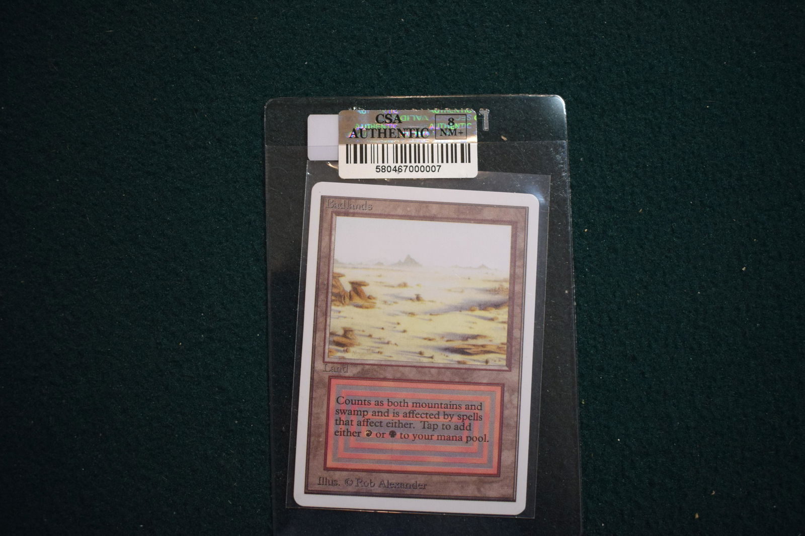 Mtg: Unlimited Badlands Magic The Gathering Card Dual Land. Graded 8 ...