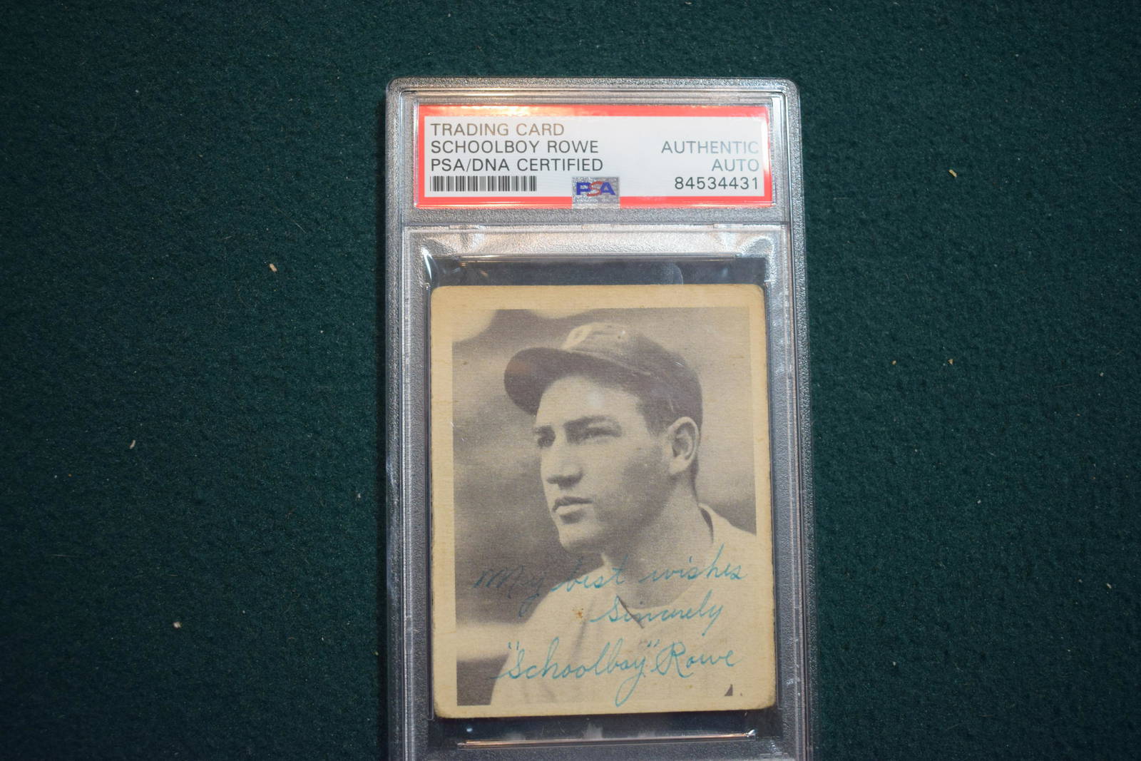 Schoolboy Rowe Tigers Signed 1939 Playball #60 Card Psadna Auction