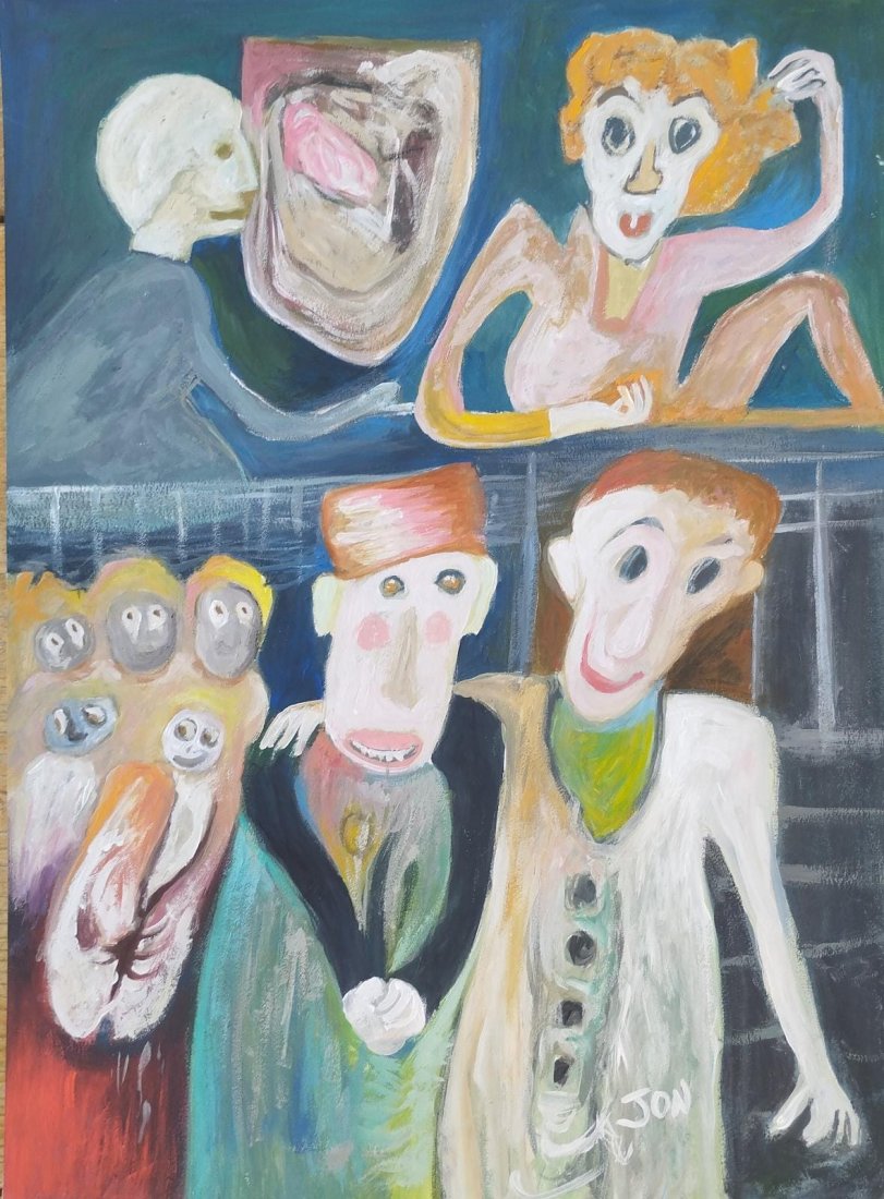 Jon Serl ( 1894 1993 ) Drawing, Style Of