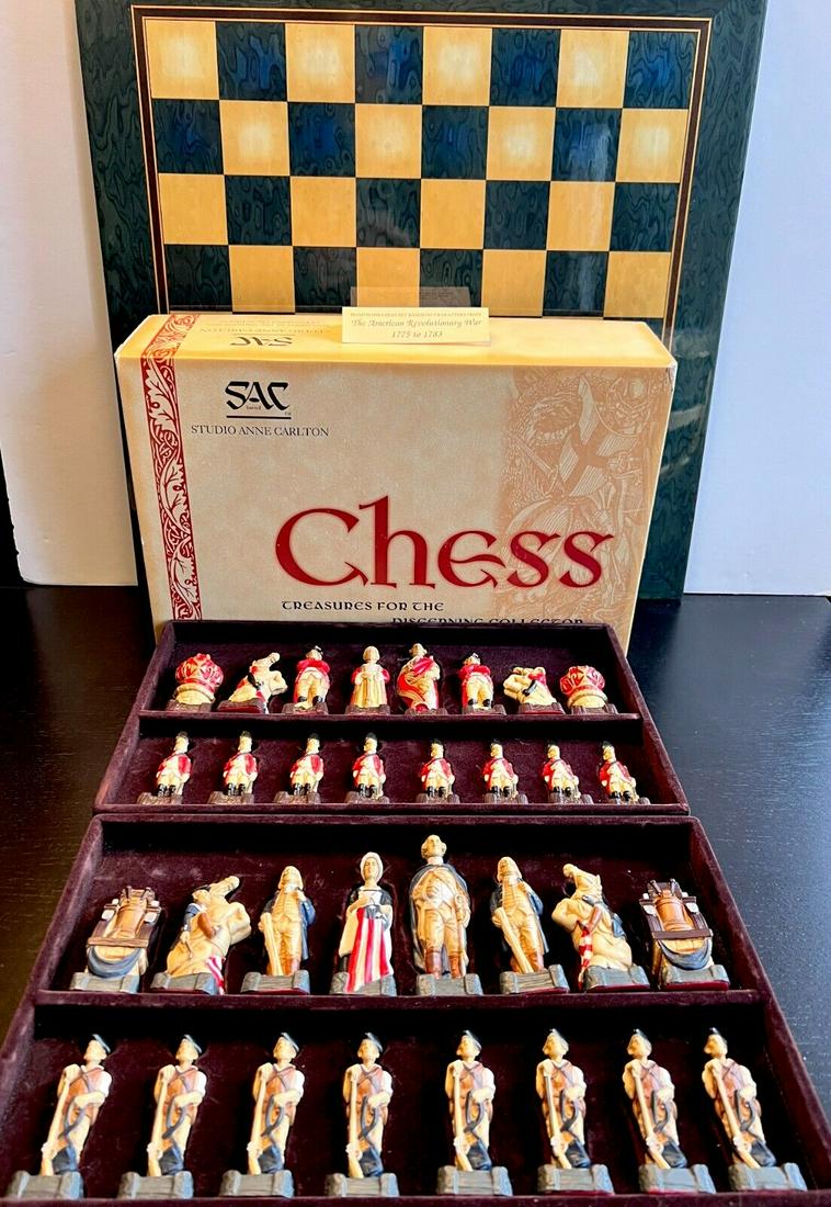 Vintage Rarity War Army Chess Set Board Game Resin