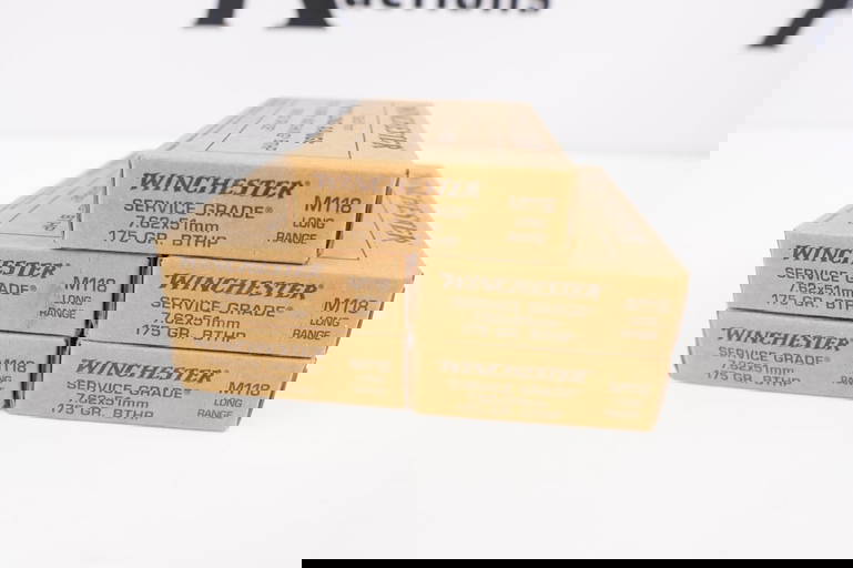 Winchester 100 Rounds Of M118 Long Range 7.62x51mm