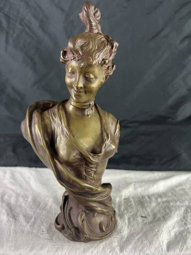 Rare Art Nouveau Bronze Sculpture Signed By Victor Rousseau