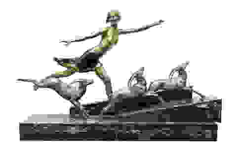 Buy Chiparus Large Bronze Sculpture With Signature And Engraved Foundry ...