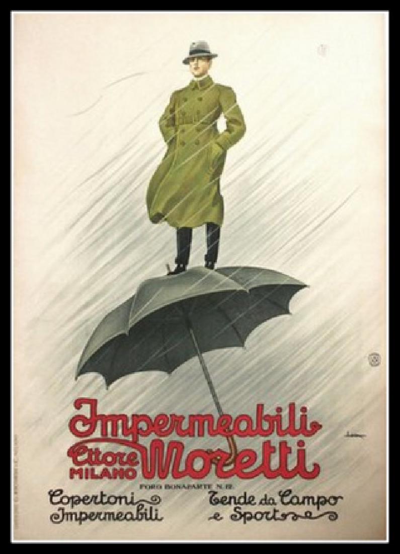 1930s RAINCOAT ADVERTISING POSTER