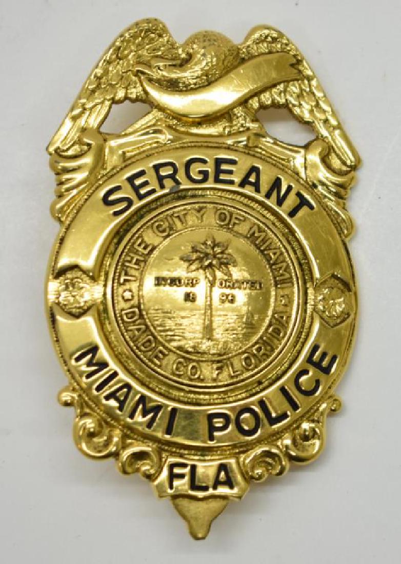 MIAMI POLICE SERGEANT BADGE