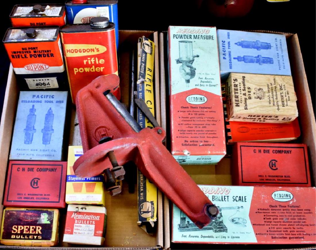 ASSORTED BULLETS, RELOADING & CLEANING SUPPLIES