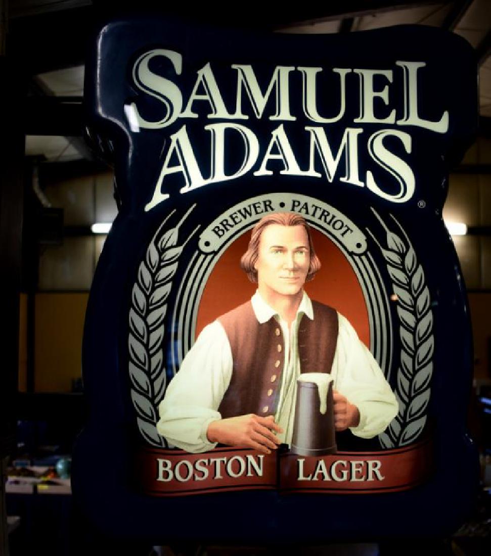 SAMUEL ADAMS LIGHTED FLANGED BEER SIGN