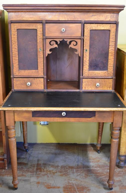 Antique Maple Train Station Desk Auction