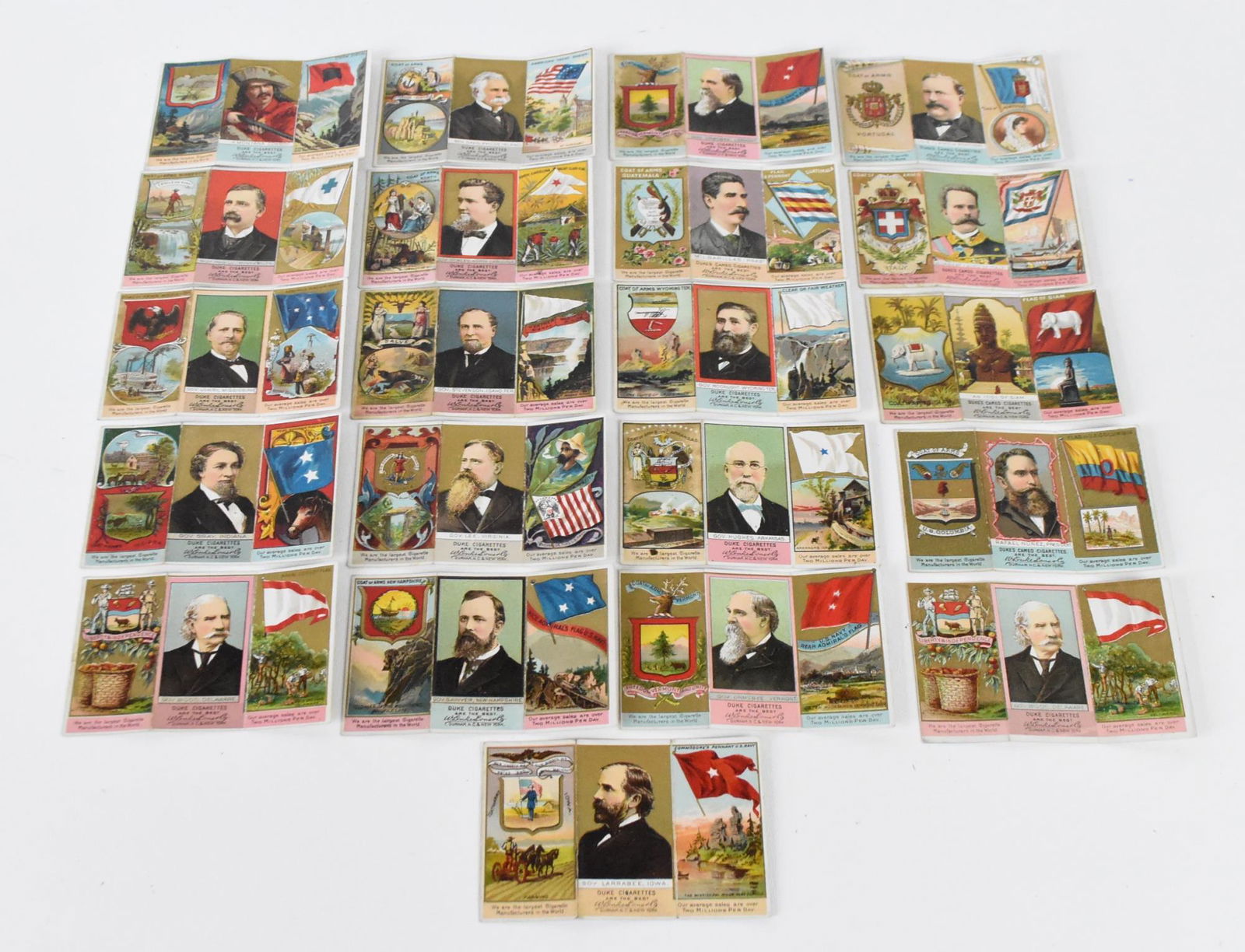 Duke Cigarettes State Governors Cards