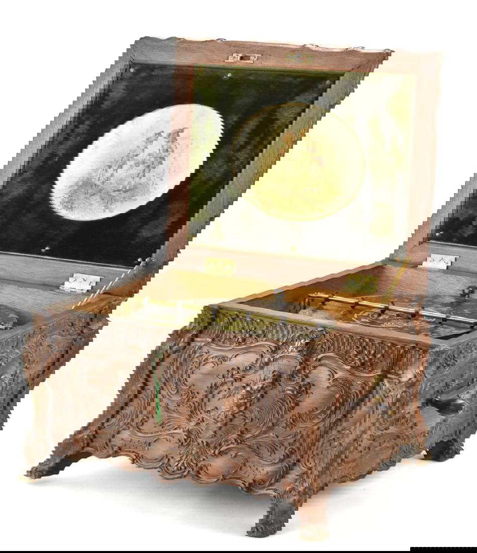 19th C. Symphonion Germany Rococo Music Box Auction